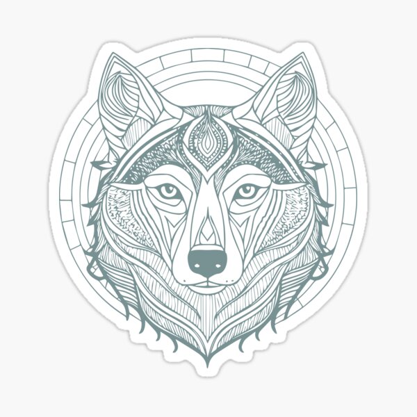 "creative animal wolf" Sticker for Sale by DD215 | Redbubble