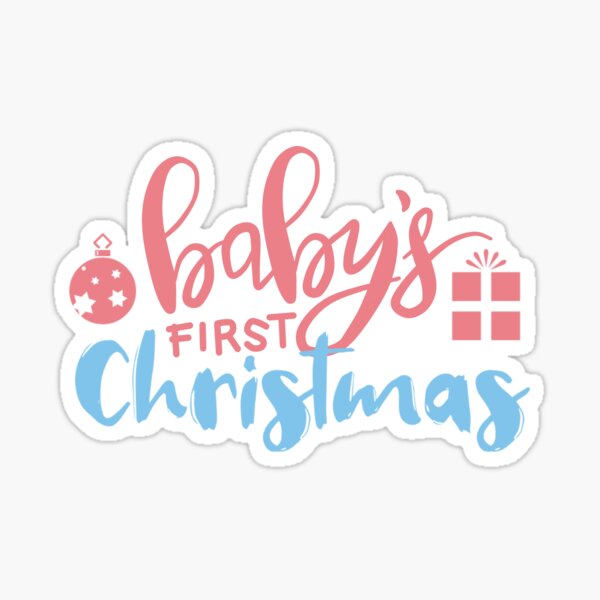 "Baby's first Christmas" Sticker for Sale by Infinirish | Redbubble