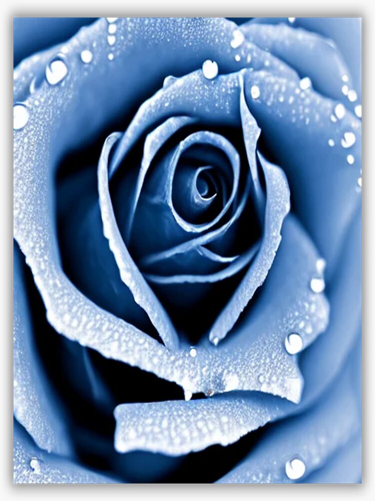 "Galaxy Blue Rose Nature Flowers" Sticker for Sale by CorreialuanShop ...