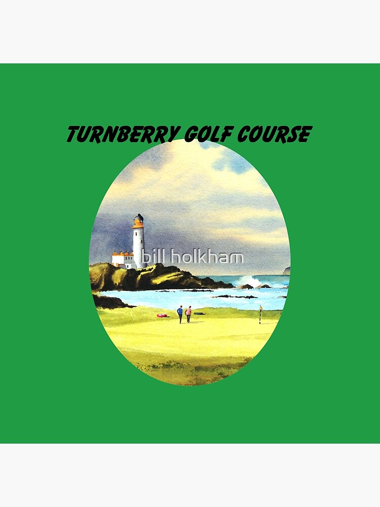 "Turnberry Golf Course Scotland With Banner" Throw Pillow for Sale by ...