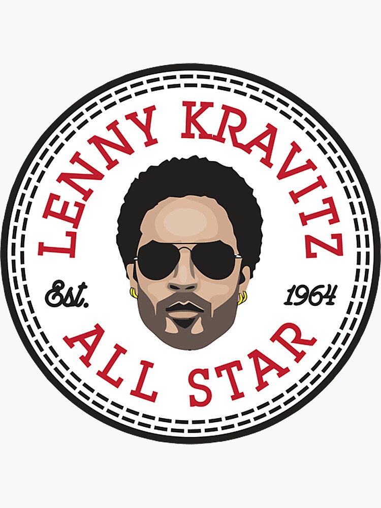 "lenny kravitz all star converse logo" Sticker for Sale by camoflaje ...