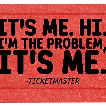 "Ticketmaster Anti-Hero T Swift Ticket Sticker - Red" Sticker for Sale ...