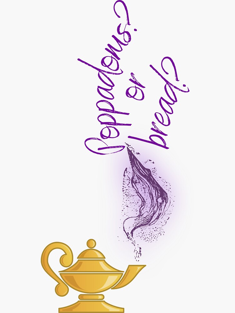 "Off Menu Poppadoms or bread genie lamp" Sticker for Sale by ...