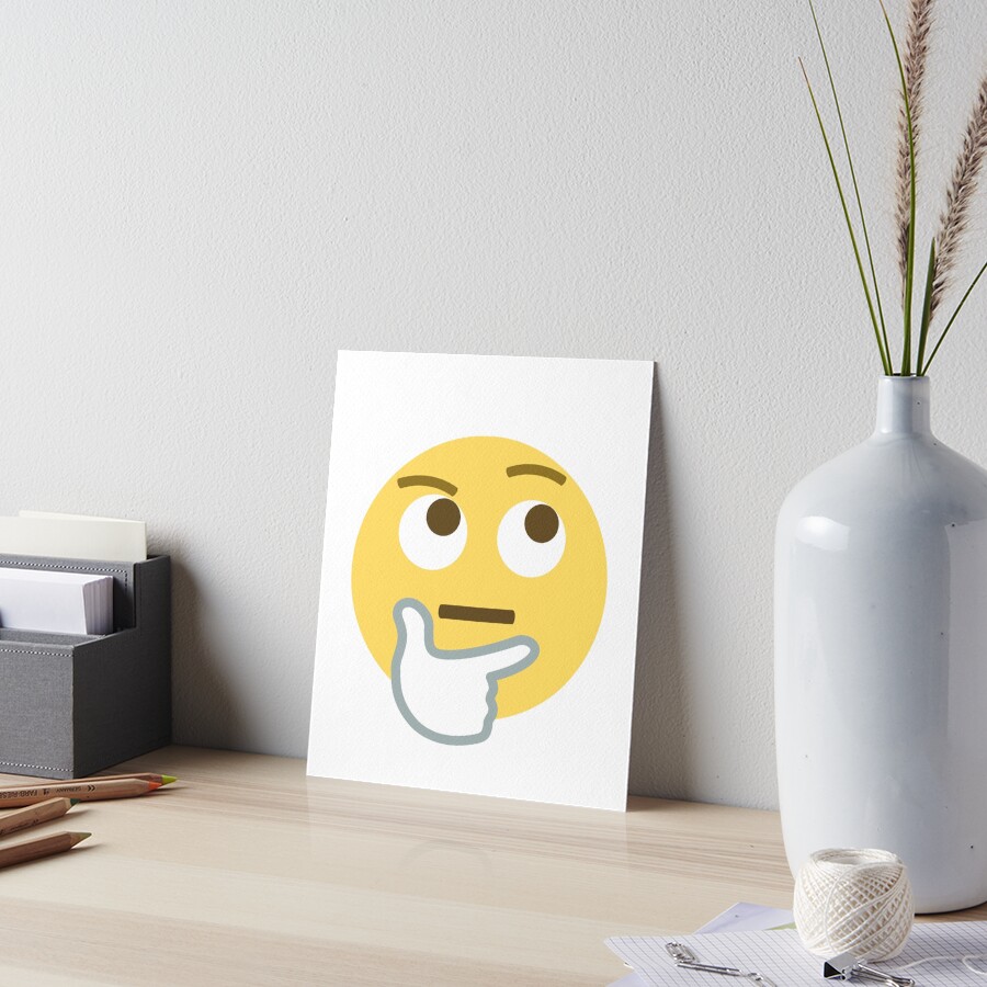 "Thinking Face Emoji-'Are you sure' Emoji" Art Board Print for Sale by ...