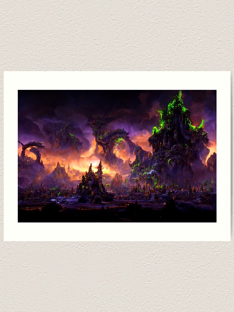 "Dark Fantasy Landscape World of Warcraft Feel by RudeKittenDesigns ...