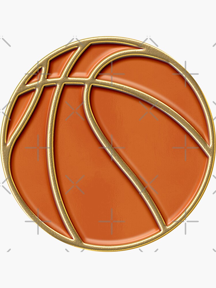 "Basketball Enamel Pin 2D" Sticker for Sale by EnamelStudio | Redbubble