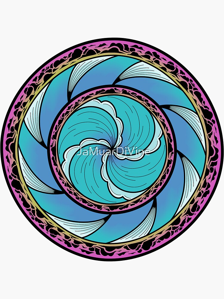 "Whirlpool and clouds" Sticker for Sale by JaMuarDiVine | Redbubble