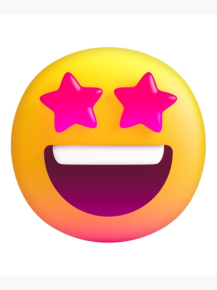 "Star-Struck Face Emoji-'I'm amazed face' Emoji" Photographic Print for ...