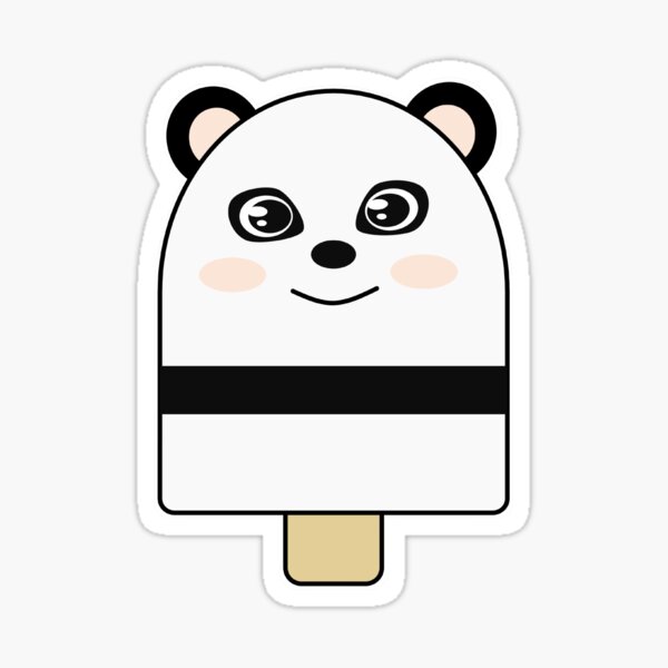 "Panda Ice Cream Popsicle" Sticker for Sale by R-Prints | Redbubble