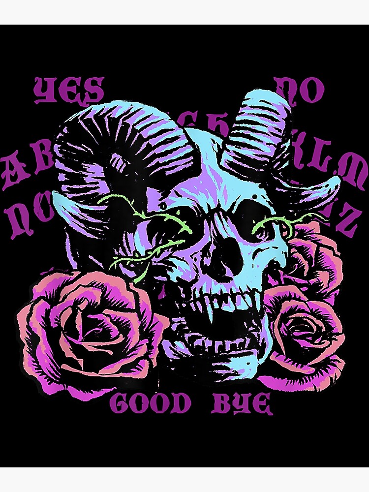 "Pastel Goth Baphomet Demon Satanic Devil Goat Skull Satanic 76" Art ...