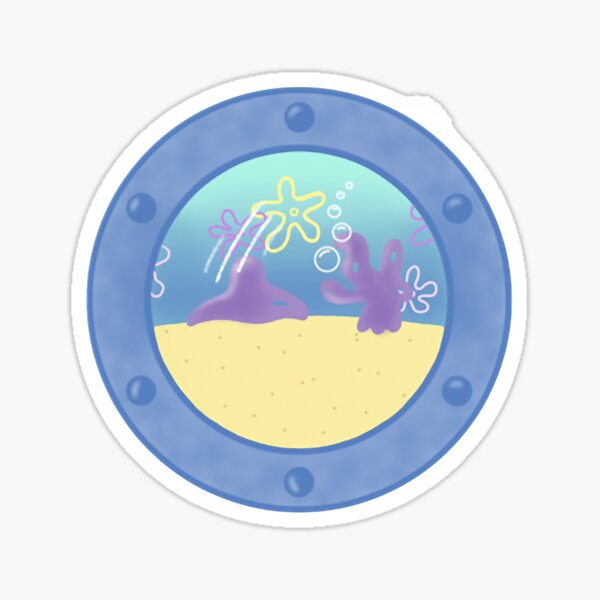 "Spongebob-Bullauge-Grafik-Meer-Karikatur von Bikini Bottom" Sticker ...