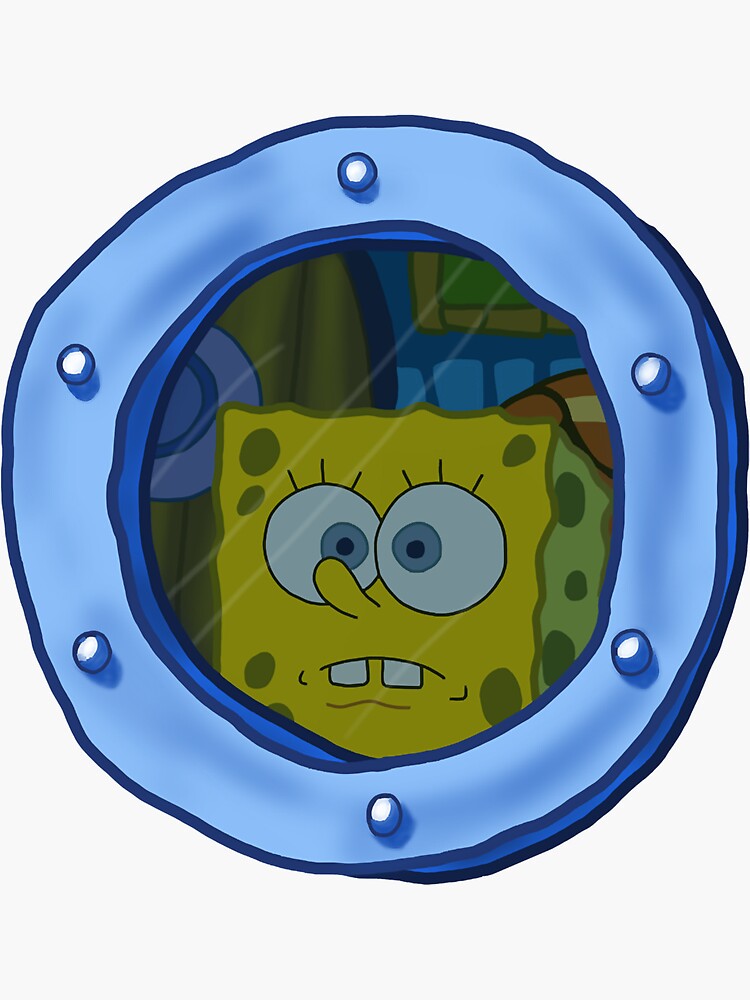 "Spongebob Window " Sticker for Sale by CoolOldStyled | Redbubble