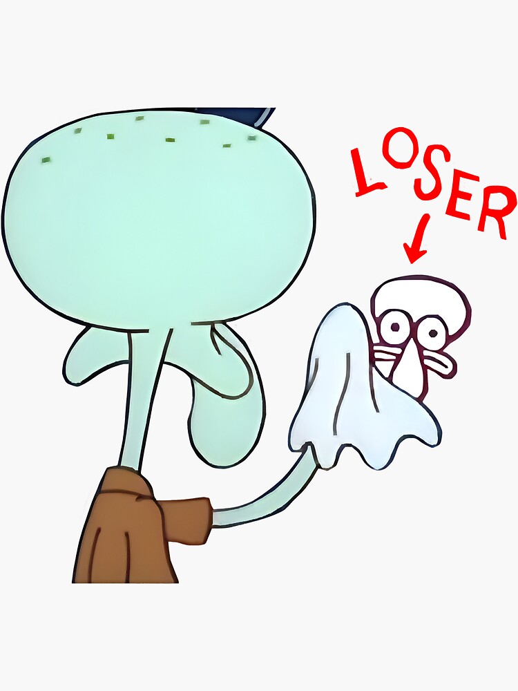 "Squidward cannot clean Loser Window Graffiti" Sticker for Sale by ...