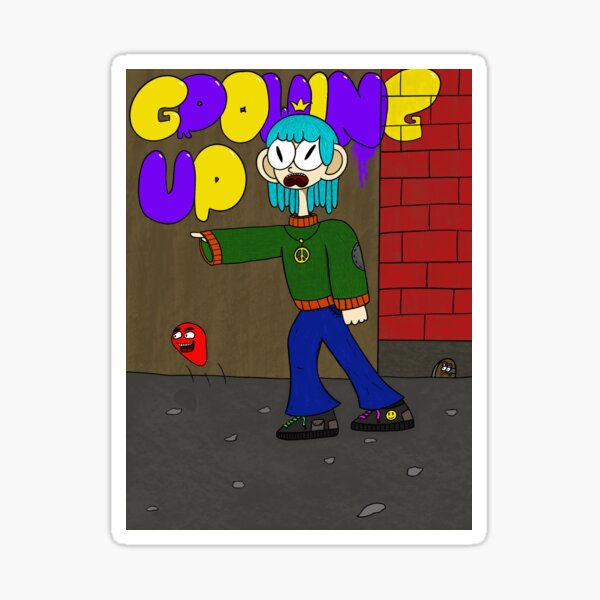 "Growing up Figure" Sticker for Sale by bent-caiulo | Redbubble