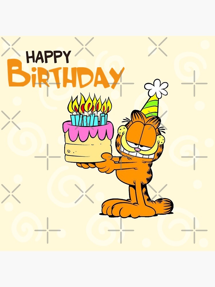 "Happy Birthday Garfield" Poster for Sale by enchantfashion | Redbubble