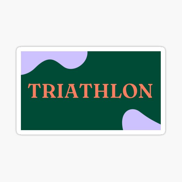 "Triathlon" Sticker for Sale by RunnersHigh-- | Redbubble