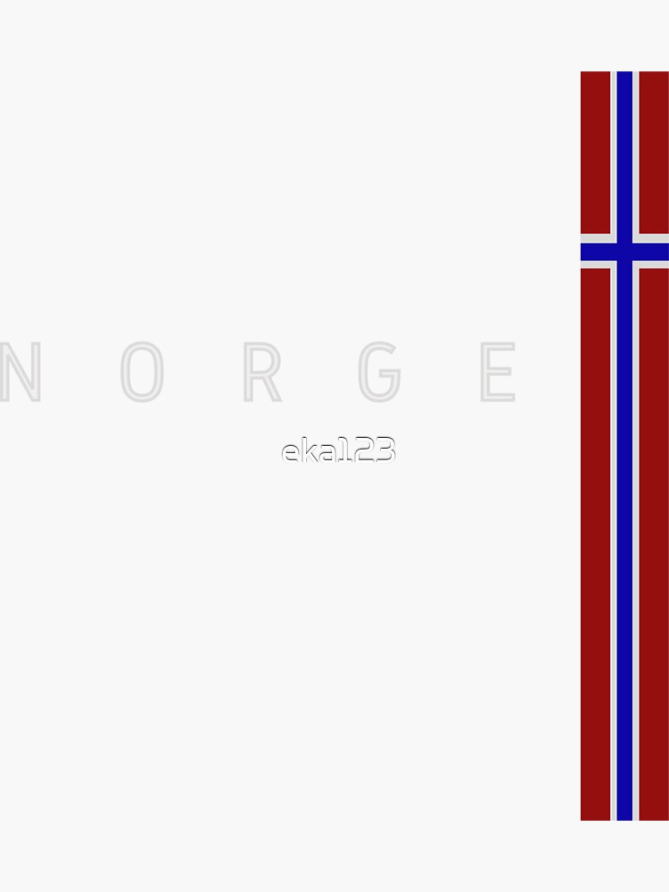 "Norwegian flag" Sticker for Sale by eka123 | Redbubble