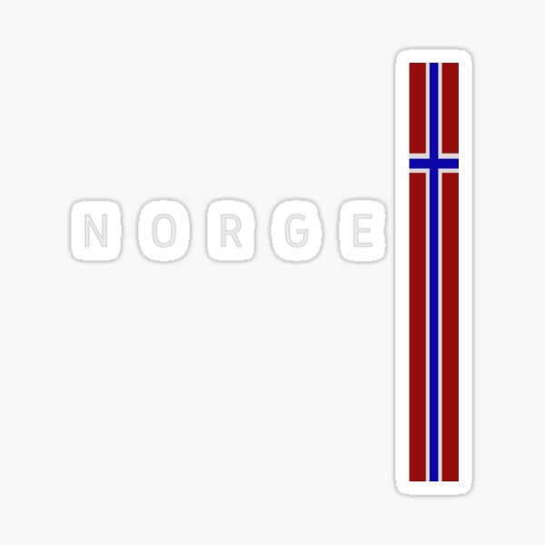 "Norwegian flag" Sticker for Sale by eka123 | Redbubble