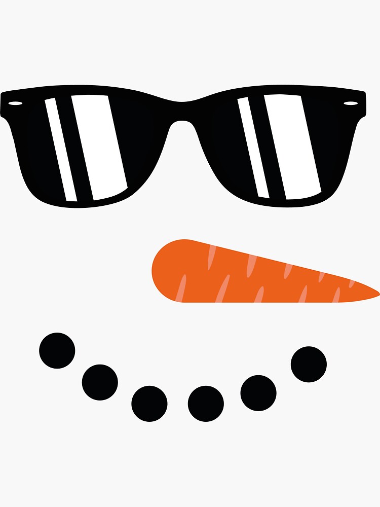 "Snowman Face Christmas Winter " Sticker for Sale by mrxova | Redbubble