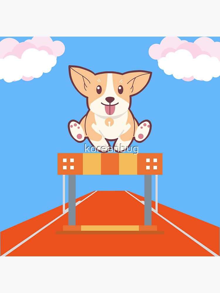 "PUP RUN" Sticker for Sale by koreanbug | Redbubble