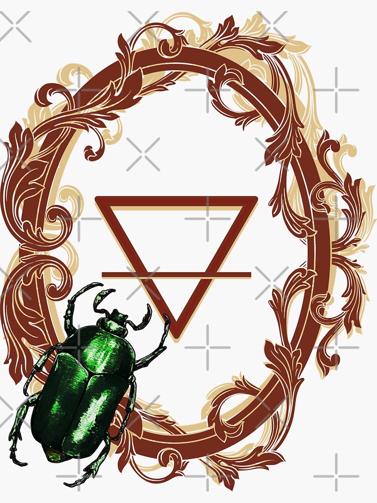 "1899 the sign 1899 emerald scarab" Sticker for Sale by RedArPix ...