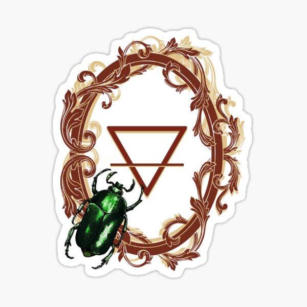 "1899 the sign 1899 emerald scarab" Sticker for Sale by RedArPix ...