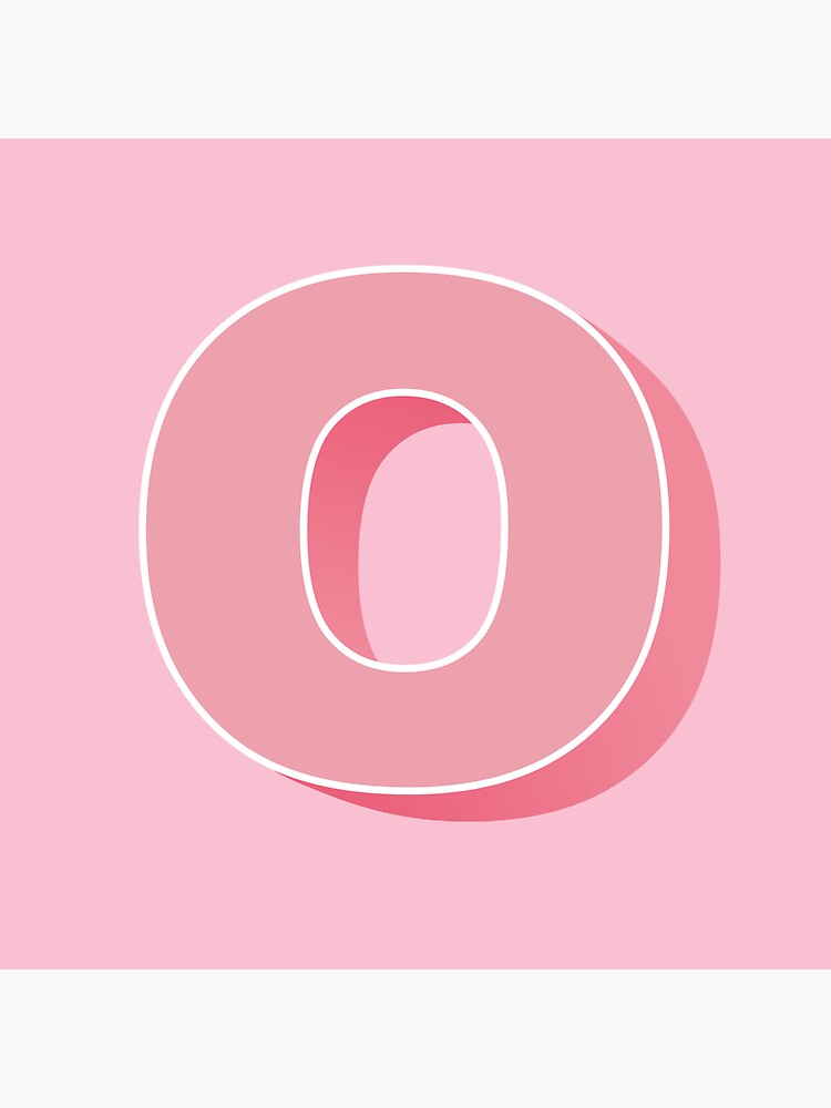 "Pink 3D Letter O" Sticker for Sale by TheMonogramShop | Redbubble