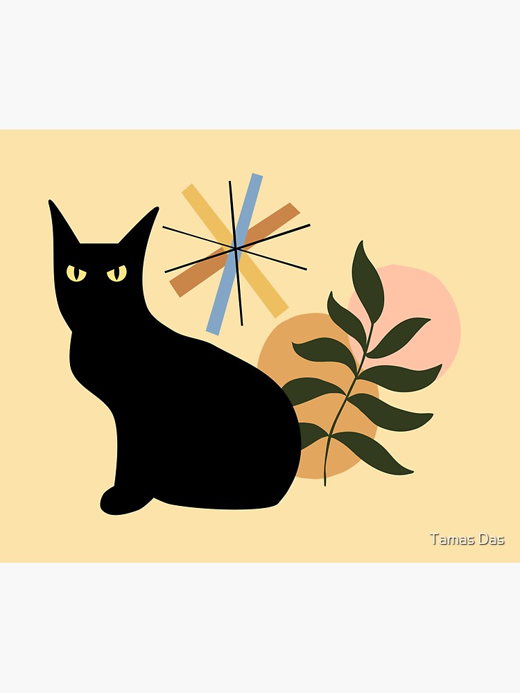" Mid Century Atomic Black Cat, Mid century cat,retro atomic cats ...