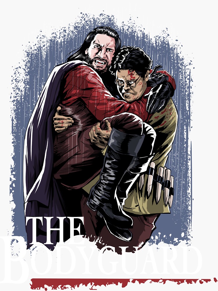 "The Bodyguard" Sticker for Sale by Zascanauta | Redbubble