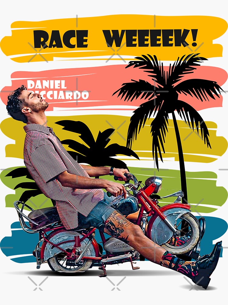 "Daniel Ricciardo - Race Week " Sticker for Sale by Rflectionart ...