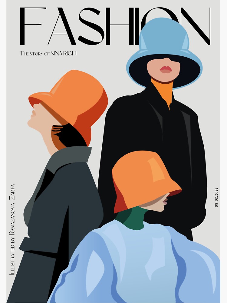 "Fashion poster inspired by Nina Richi" Sticker for Sale by Tzenderr ...