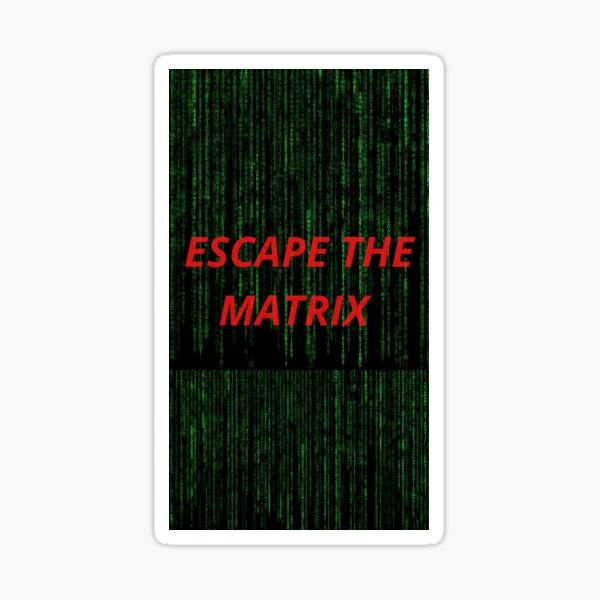 "Matrix" Sticker for Sale by PMILART | Redbubble