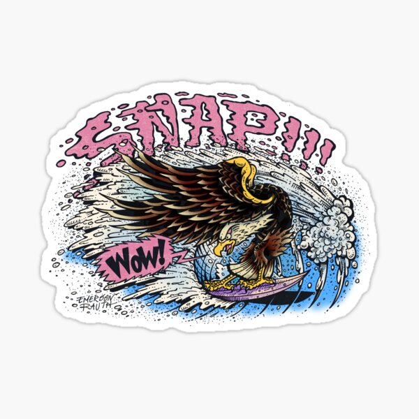 "Eagle Surf" Sticker for Sale by erauth | Redbubble