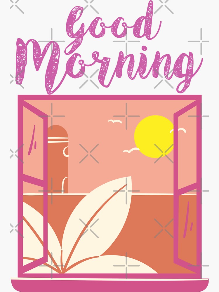 "Good Morning" Sticker for Sale by Alexandr00001 | Redbubble
