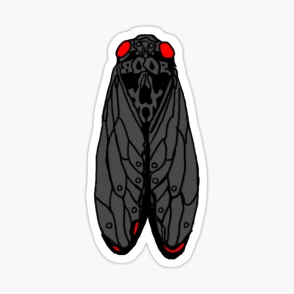 "Skull Cicada" Sticker for Sale by KamsArtSales | Redbubble