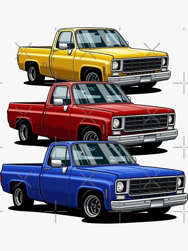 "Chevy C10 Pickup Truck " Sticker for Sale by OlegMarkaryan | Redbubble