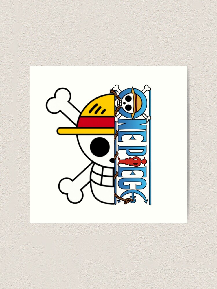 "One piece, Luffy skull , one piece logo skul" Art Print for Sale by ...