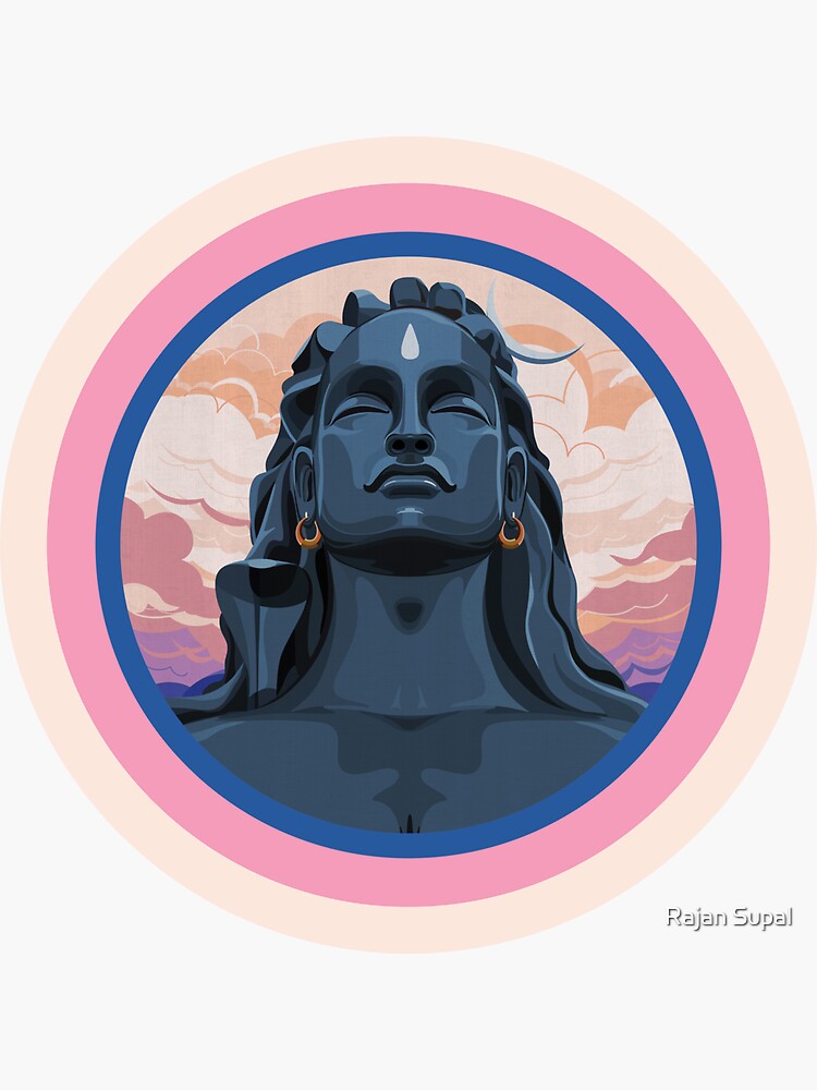 "Adiyogi Shiva, Statue of unity" Sticker for Sale by rajsupal | Redbubble
