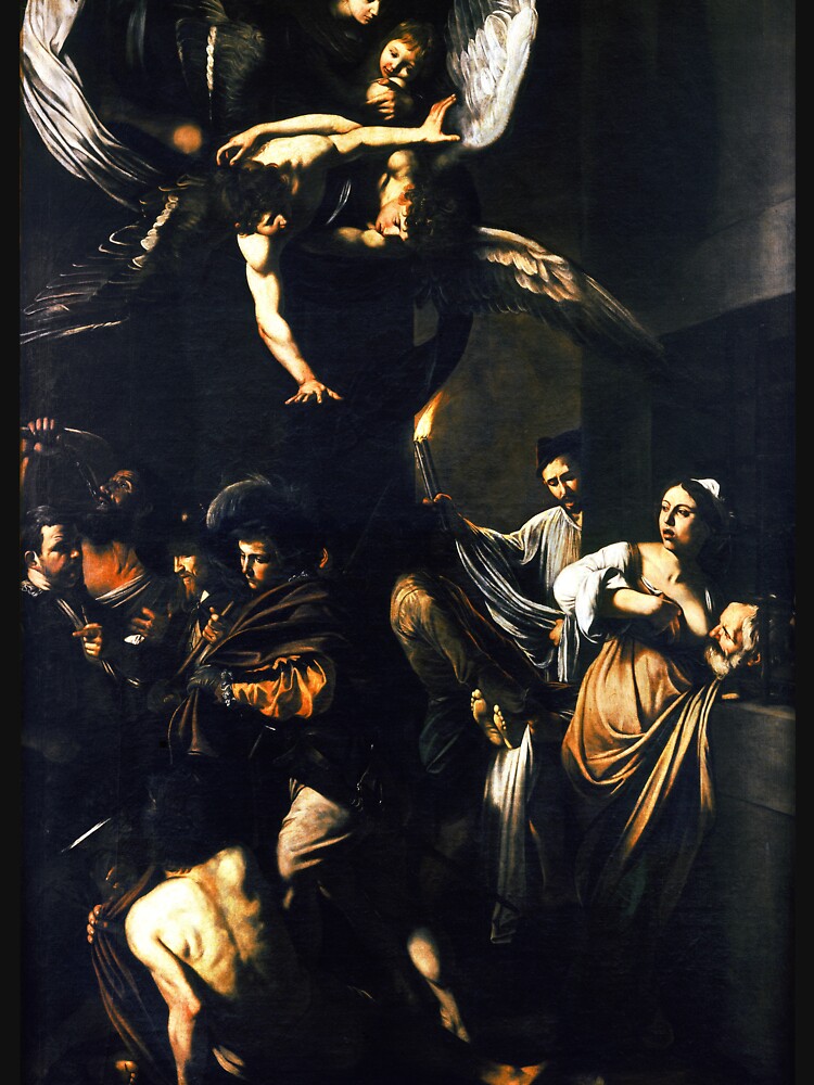 "High Resolution Caravaggio The Seven Works Of Mercy 1607" T-shirt for ...