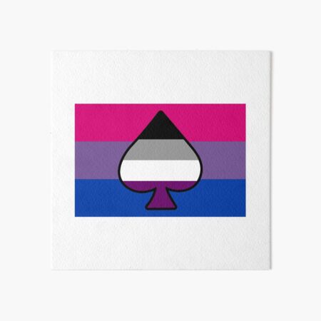 "Asexual and bisexual pride flag with ace of spades" Art Board Print ...
