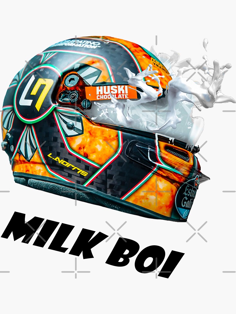 "Lando Norris - Milk Boi" Sticker for Sale by Rflectionart | Redbubble