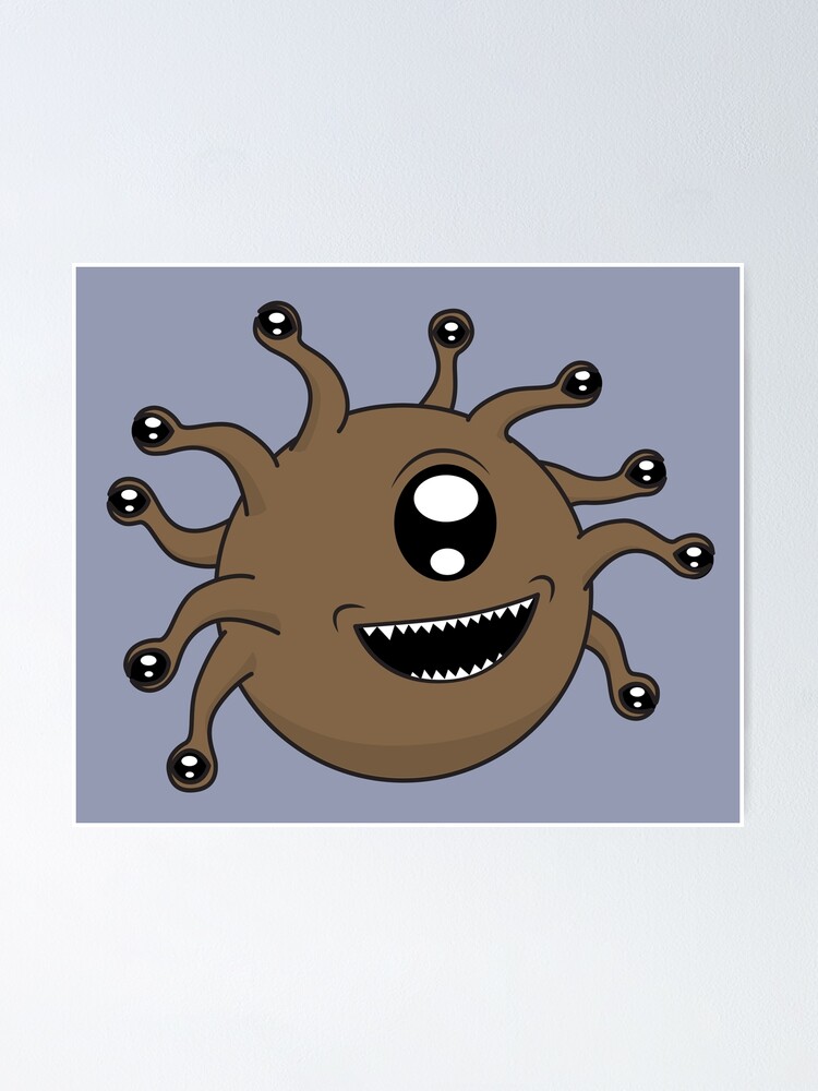 "DnD Kawaii Beholder " Poster for Sale by ArtfulMooDesign | Redbubble