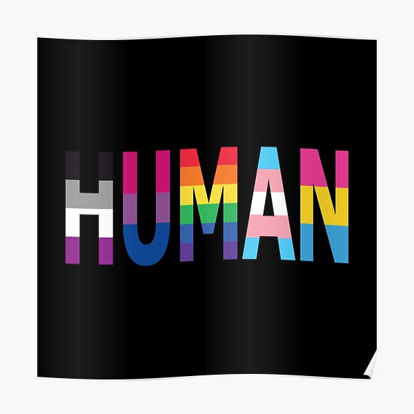 " human, various queer flags 1" Poster for Sale by Sophie-Faive | Redbubble
