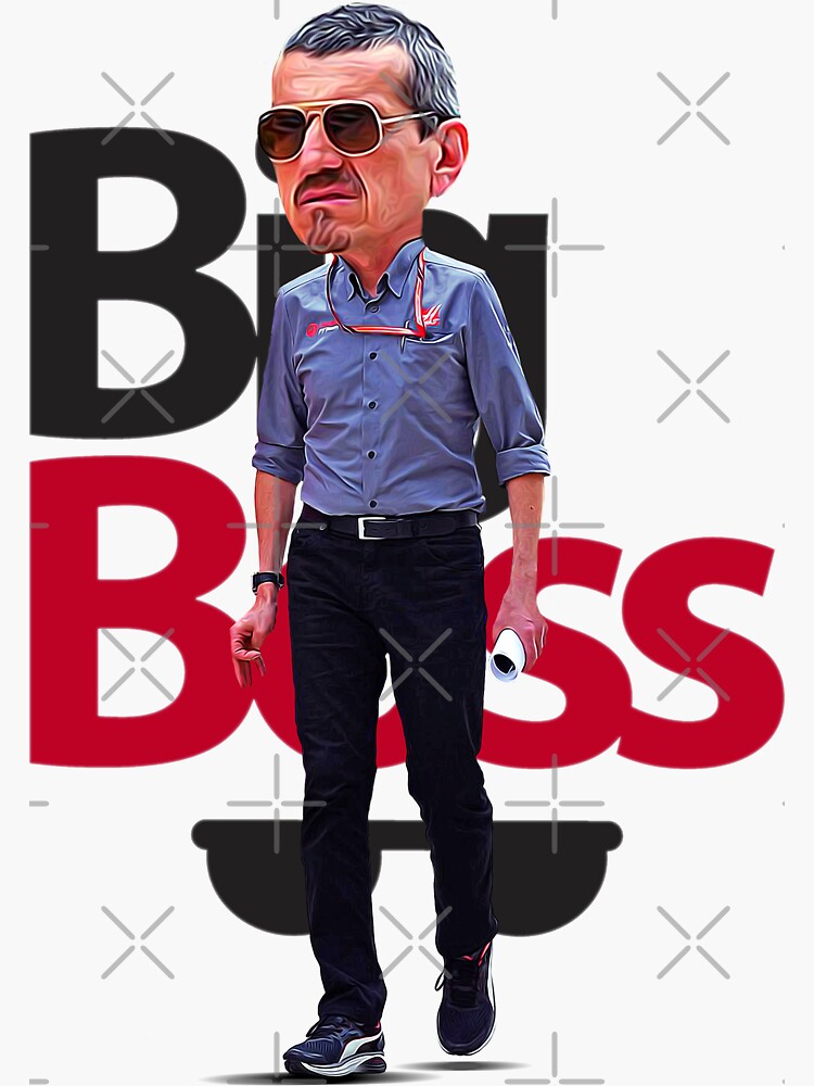 "Günther Steiner - Big Boss " Sticker for Sale by Rflectionart | Redbubble