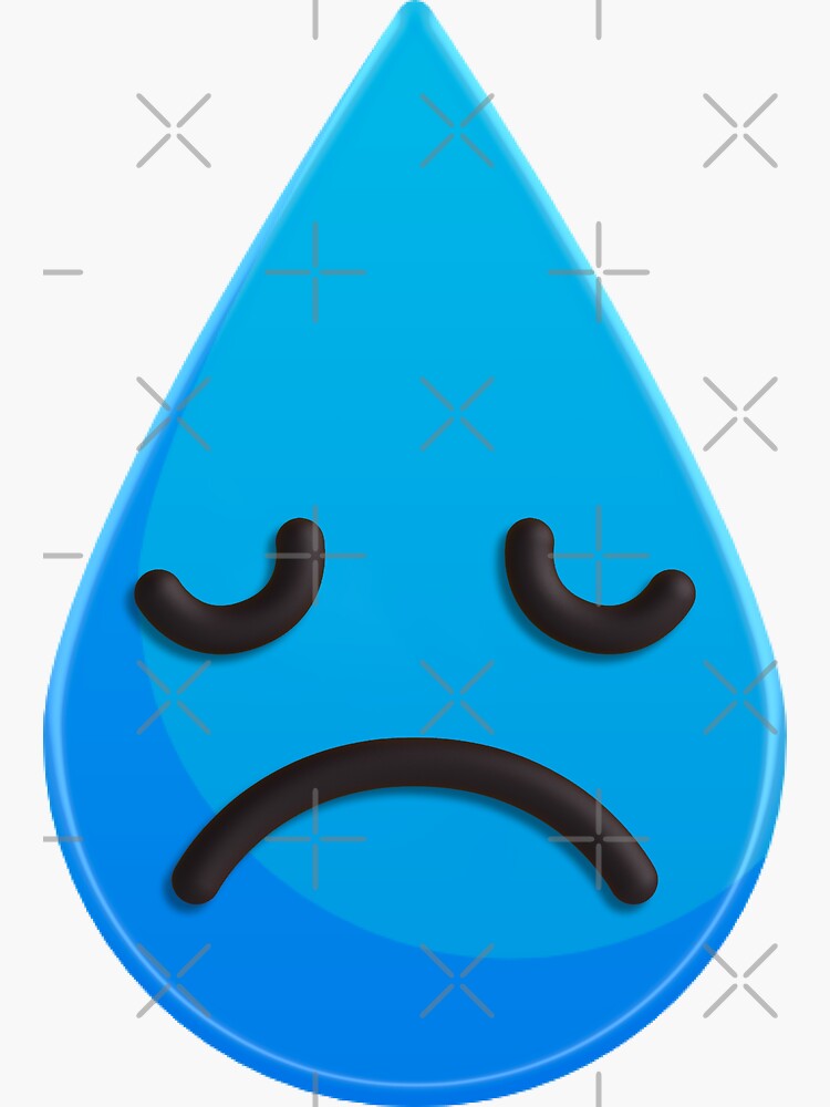 "Water Droplet Emoji" Sticker for Sale by IceSnake | Redbubble