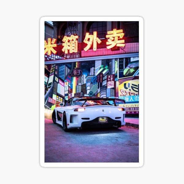 "White Veilside Rx7 FD" Sticker for Sale by shanilhasantha | Redbubble