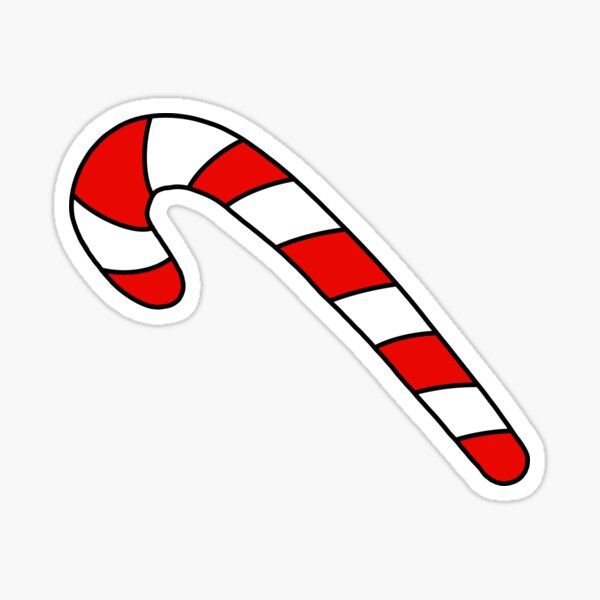 "Candy Cane" Sticker for Sale by hannahjlagaire | Redbubble