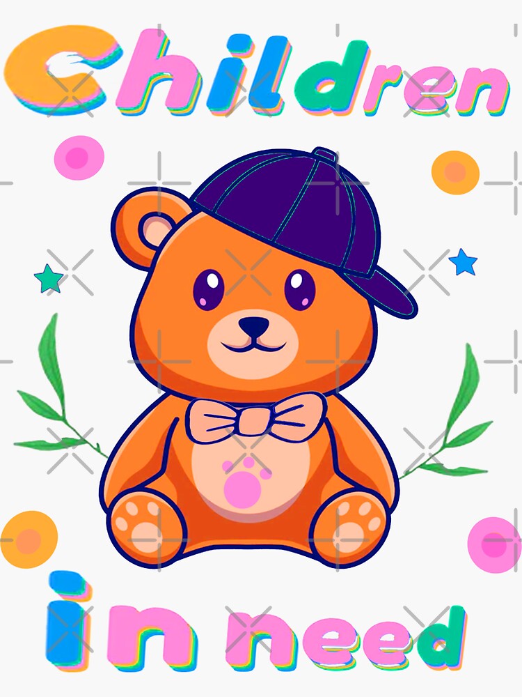 "Children in need - pudsey bear" Sticker for Sale by elegance-world ...
