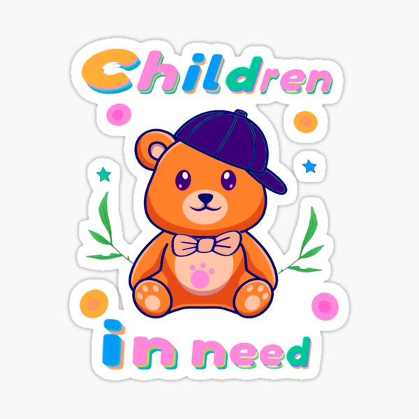 "Children in need - pudsey bear" Sticker for Sale by elegance-world ...