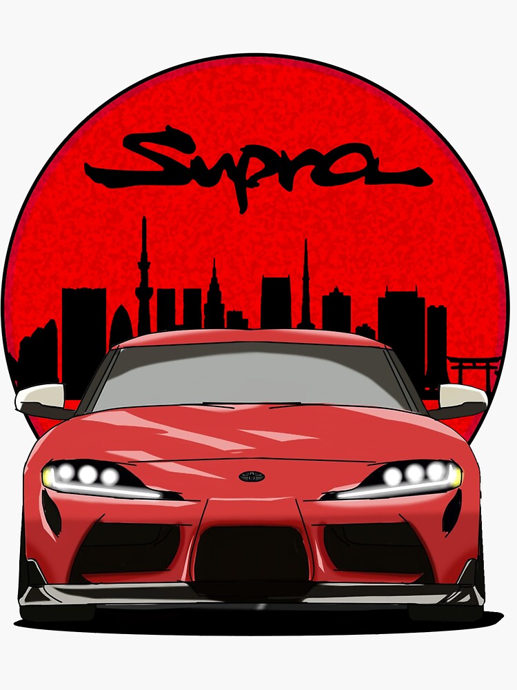 "Toyota GR Supra, Supra MK5, JDM Car" Sticker for Sale by T-JD | Redbubble